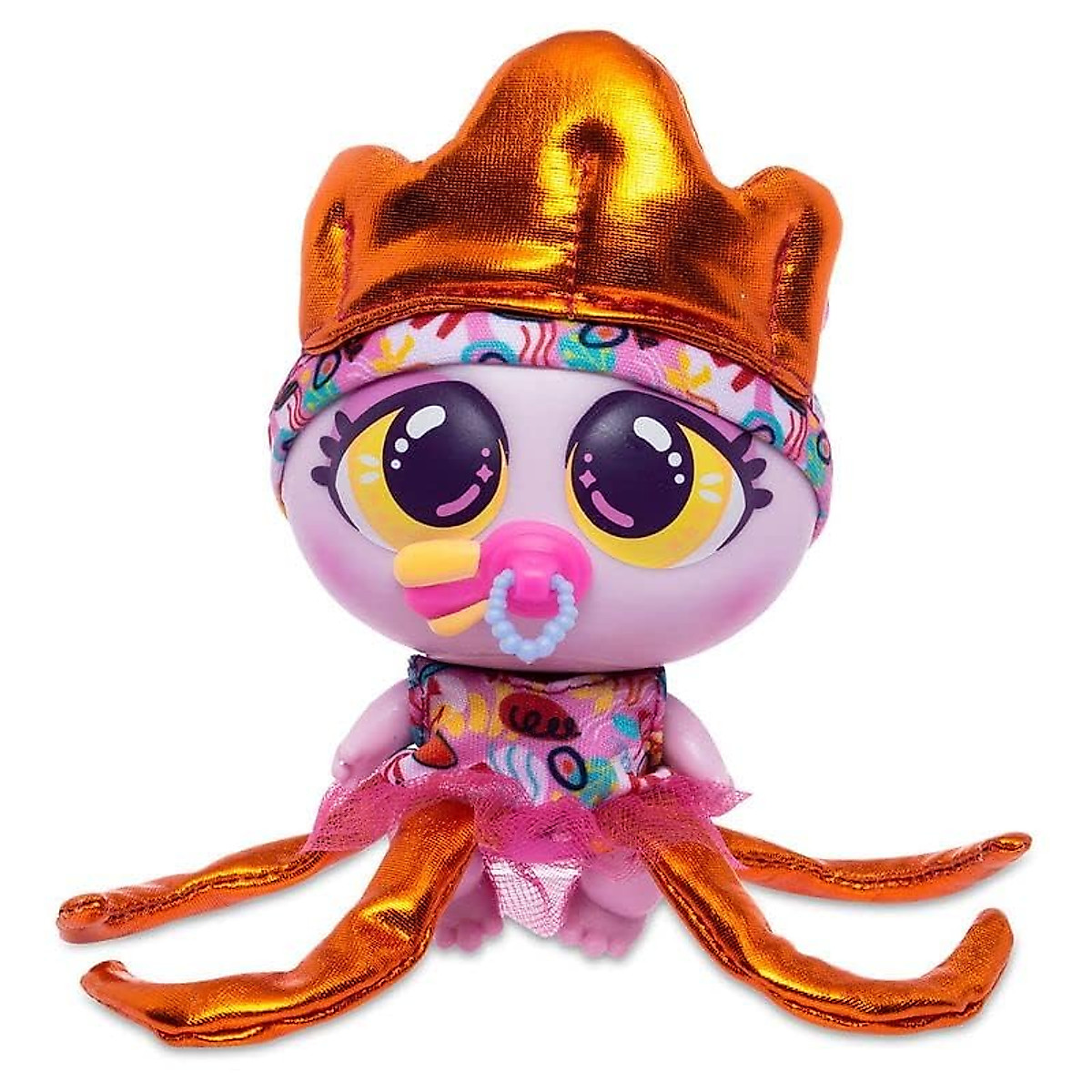 Nerlie Neonate Aquanerlie Aquamerito Clothing Wear - Shiny Orange Deep Sea Queen Tentacled Dress and Crown Headband - KSI-Merito Glu Glu by Distroller