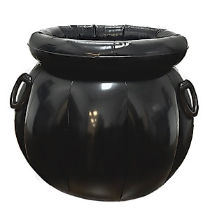 GIFTEXPRESS 22x18 Inch Large Inflatable Halloween Cauldron Drink Cooler, Beverage Holder, Candy Cauldron Kettles, Witch’s Cauldron, Party Decoration