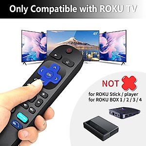 EFGWXYZ (Pack of 2) Replaced TV Remote Only for Rku- TV, Compatible with TCL Rku-/Hisense Rku-/Onn Rku-/Insignia Rku- Series Smart TVs.【Not for Rku- Stick and Box】 R-heng-02