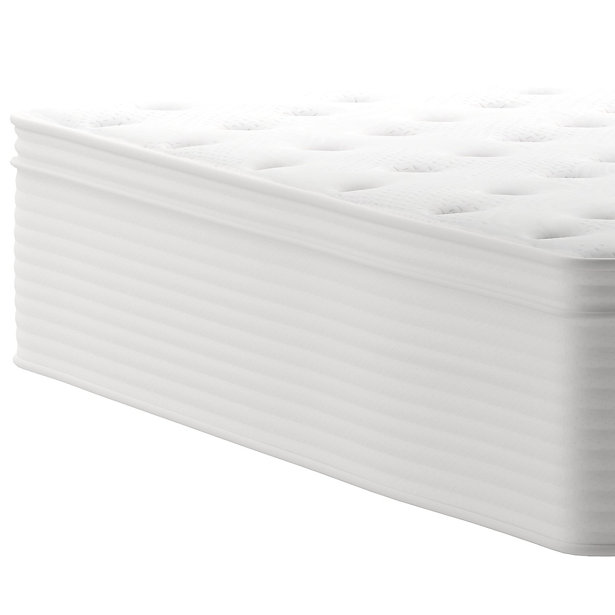 Taylor & Logan Verona Queen Size 14" Premium Comfort Euro Top Hybrid Pocket Spring and Memory Foam Mattress in a Box with Reinforced Edge Support
