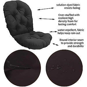 FUYAO Swivel Rocker Chair Cushion, Soft Thicken Washable Rocker Cushions Replacement for Outdoor/Indoor Recliner Rattan Folding Chair Garden Patio Mat