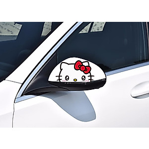 Matomo_Hello Kitty Peek Funny Vinyl Sticker Auto Car Truck Wall Laptop | Sticker | 5.9" (B)