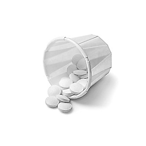 Vakly Disposable Paper Souffle Medicine Cups 3/4 oz [Pack of 250] – (0.75 Ounce) Small Cups for Medication Distribution, Pills, Tasting, Condiments, Food and Dessert Serving