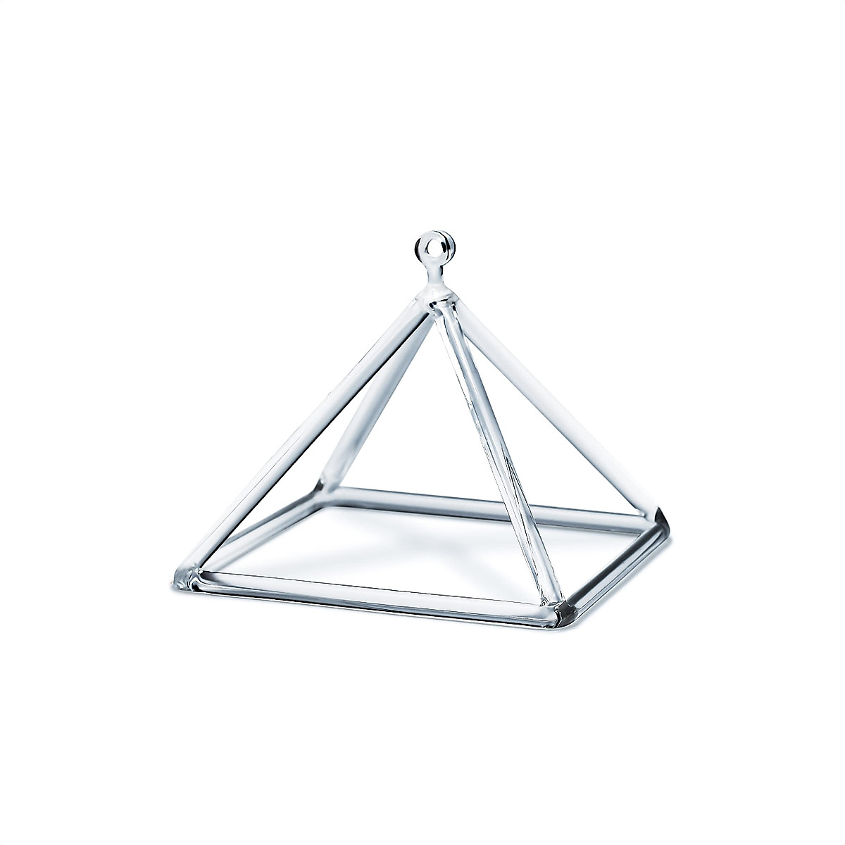 Joysense Crystal Singing Pyramid Clear Quartz 5 inch With Crystal Singing Bowl Striker