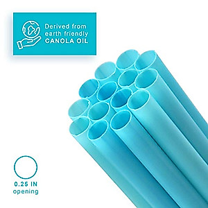 Phade 8.5" Giant Compostable Biodegradable Eco Straws, 300 Count, Individually Wrapped, For Cold Drinks Only
