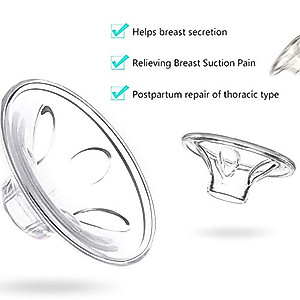 Elfzone Manual Breast Pump, Adjustable Suction Silicone Hand Pump Breastfeeding, Small Portable Manual Breast Milk Catcher Baby Feeding Pumps & Accessories, Purple, Mothers Day Gifts