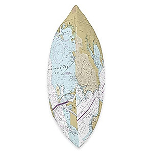 15 Degrees East Nautical Chart-Entrance to San Francisco Bay, Sausalito Throw Pillow, 16x16, Multicolor