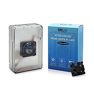 LoveRPi Active Cooling Media Center PC Case with Fan for Raspberry Pi 3, Libre Computer Board, ASUS Tinker Board (Translucent)