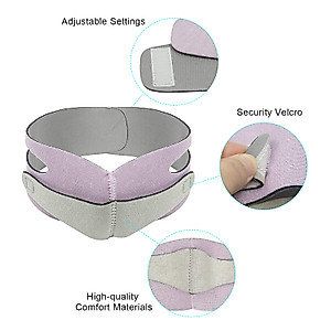 V-Line Face Chin Strap, FERNIDA Soft V Line Face Lifting Mask Chin Cheek Lift Up Band for Women and Men, Pink