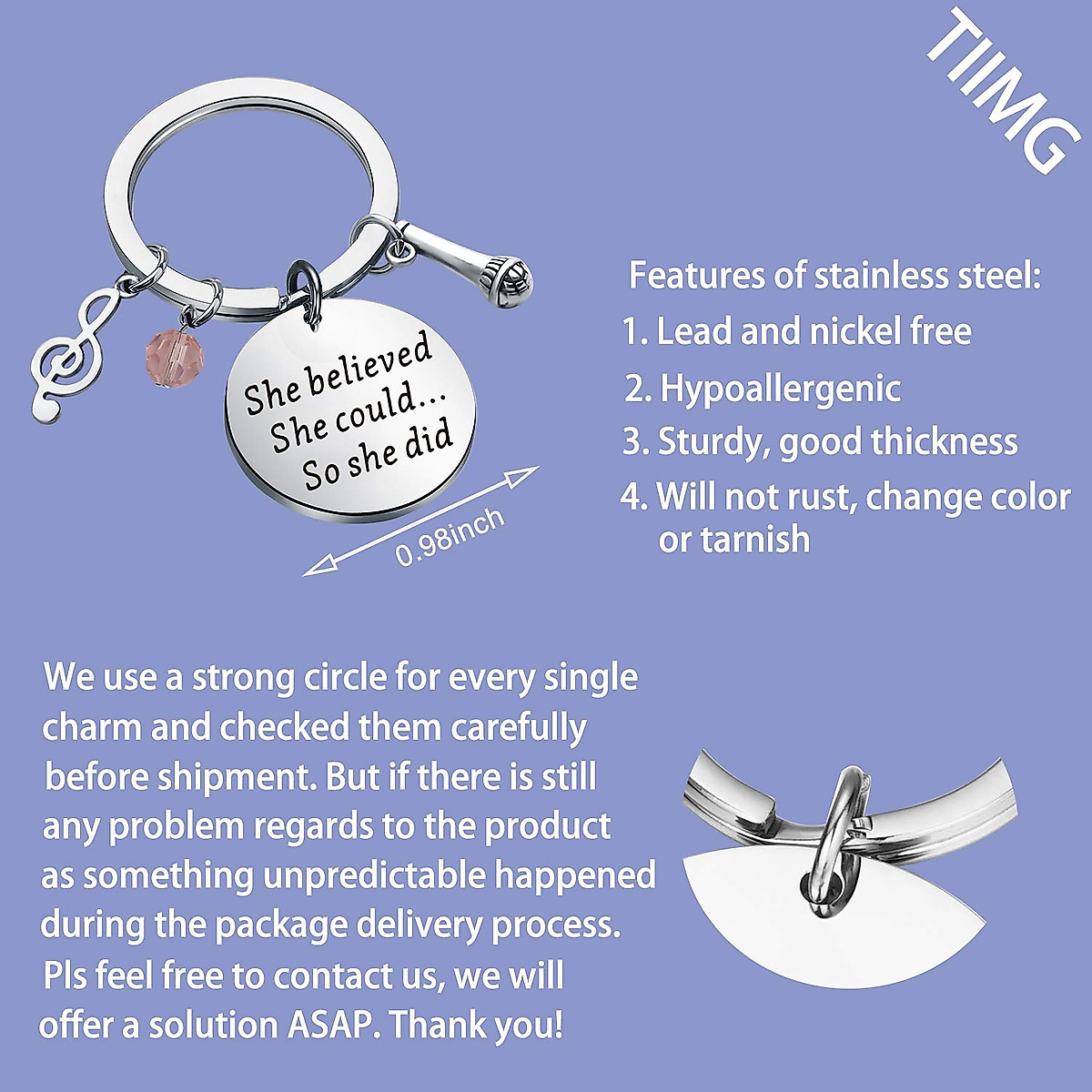 TIIMG Vocalist Gift Singer Gift Music Student Gift She Believed She Could So She Did (She Believed Singing)