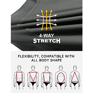 Little Donkey Andy Men's Softshell Vest, Lightweight Golf Vest Windproof Sleeveless Cycling Jacket for Running, Hiking (Pure Grey M)