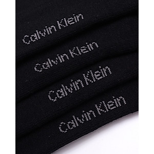 Calvin Klein Men’s Athletic Socks – Lightweight Cotton Blend Crew Socks (8 Pack), Size Shoe Size: 7-12, Black