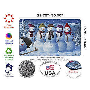 Toland Home Garden 800302 Snowman Photobomb Winter Door Mat 18x30 Inch Outdoor Doormat for Entryway Indoor Entrance