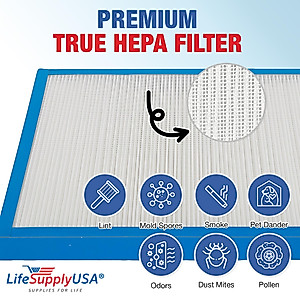 LifeSupplyUSA HEPA Filter: Compatible with HoMedics Air Purifier Filter Replacement AF-100FL, 100 CADR Models - Enhanced Air Quality, Easy Install, Efficient Particle Filtration, Long-Lasting