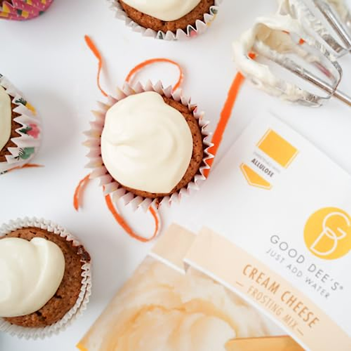 Good Dees Just Add Water Cream Cheese Frosting Mix, Keto Frosting Mix, No Sugar Added Frosting,Gluten Free & Maltitol Free, Diabetic, Atkins & WW Friendly (60 Calories, 1g Net Carb Per Serving)