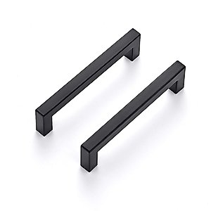 Ravinte 20 Pack 5 Inch Kitchen Square Cabinet Handles Matte Black Cabinet Pulls Black Drawer Pulls Kitchen Cabinet Hardware Kitchen Handles for Cabinets Cupboard Handles Drawer Handles