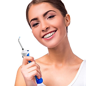 Nuanchu 8 Pieces Compatible with Waterpik Replacement Flossers Replacement Tips, Classic Jet Tips Flosser Refill Heads Replacement Heads for Water Toothpick (Plaque Seeker Tips)