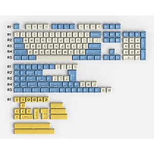172 Keys ABS Keycaps Set, AFSA Profile DYE-SUB Suitable for Cherry MX Mechanical Gaming Keyboard (Only Keycaps)