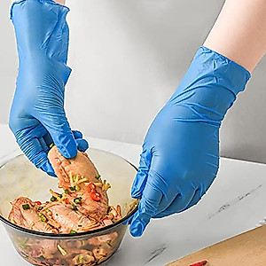 Daddy's Choice Disposable Blue Nitrile Gloves, Size Medium, No Latex, No Powder, Safe Working Gloves, House Cleaning gloves,100pcs (Medium)