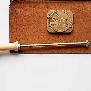 Custom Logo Wood Branding Iron, Leather Iron Stamp,Wood Iron/Wedding Gift,Handcrafted by Design (1"x1")