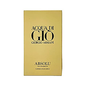 GIORGIO ARMANI Acqua Di Gio Absolu for Men Eau De Parfum Spray, Woody Aromatic, 4.2 Oz