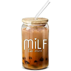NewEleven New Mom Gifts For Women - Gifts for New Mom - Postpartum Gifts, Pregnancy Gifts For First Time Mom, Expecting Mom, Mom To Be, Pregnant Mom, After Birth Women - 16 Oz Coffee Glass