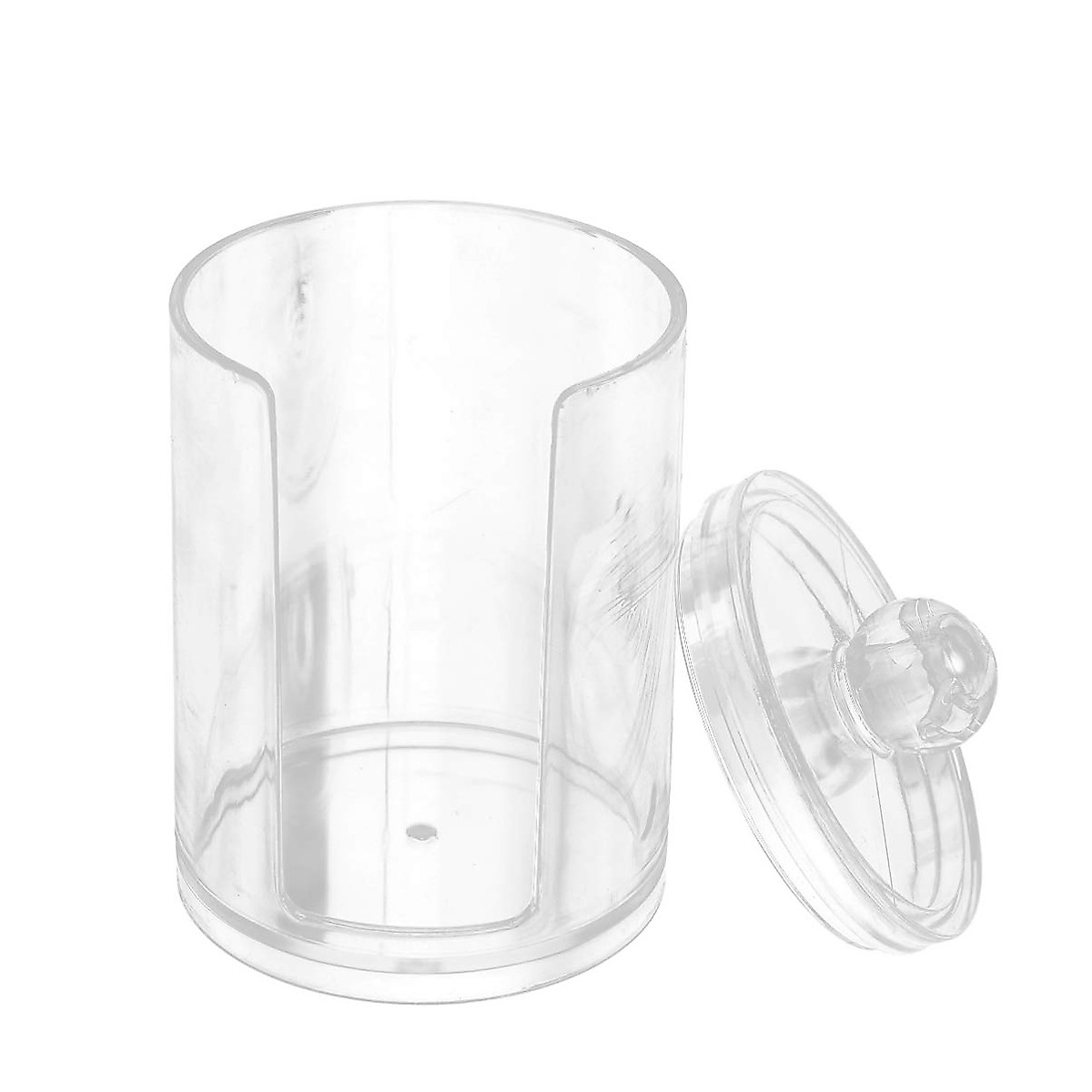 TOPBATHY Storage Containers Clear Canisters Round Canister Round Storage Container Cotton Pad Plastic Box