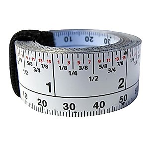 FastCap Peel & Stick Standard/Metric Measuring Tape - Perfect for Professionals and Home Improvement - Ideal for Layout & Cutting Stations - 16' Length, 7/8" Width - 01063