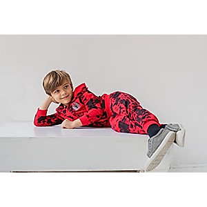 Marvel Spider-Man Infant Baby Boys French Terry Zip Up Hoodie Graphic T-Shirt Pants Tie Dye Spiderman Red 24 Months