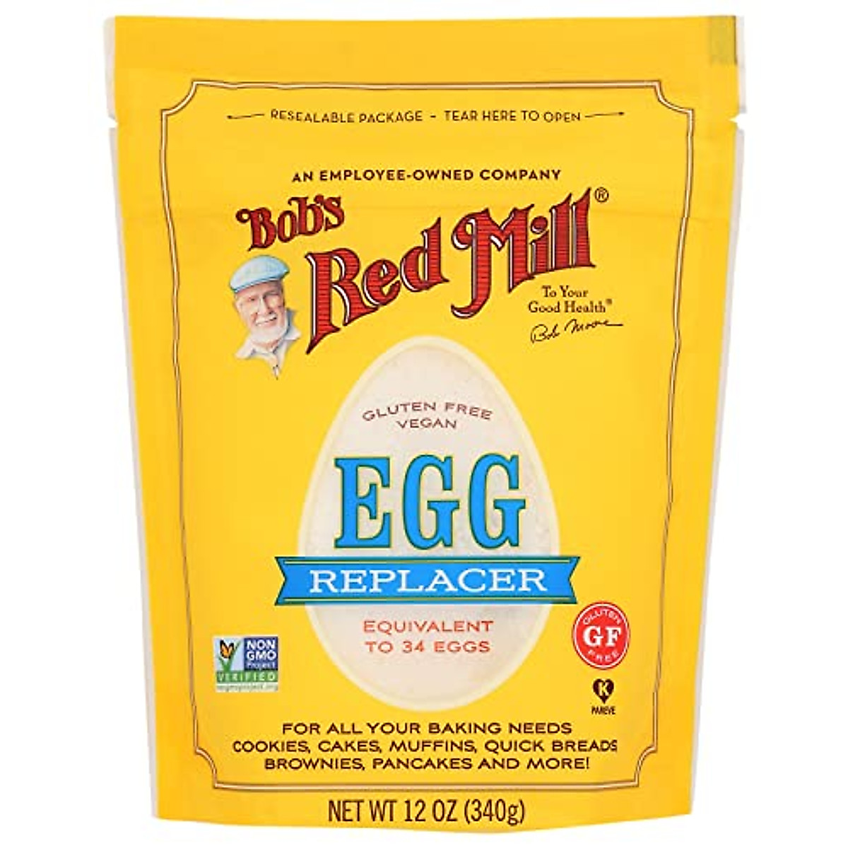 GLUTEN FREE EGG REPLACER 5x12 oz Gluten Free Egg Substitute (Pack of 5)