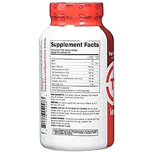 Top Secret Nutrition Fish Oil and CLA Veggie Softgels, 120 Count