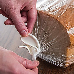 Rada Cutlery Quick Grip Chip Snack Bag Clips – Heavy Duty Food Sealer, Made in USA, 3 Pack, White