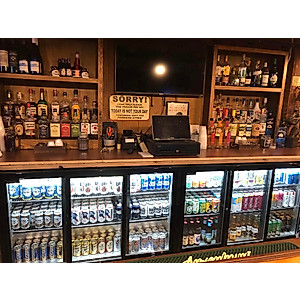 New Procool Refrigeration Sliding 3 Door Back Bar Beverage Cooler; 54" Wide Counter Height Refrigerator