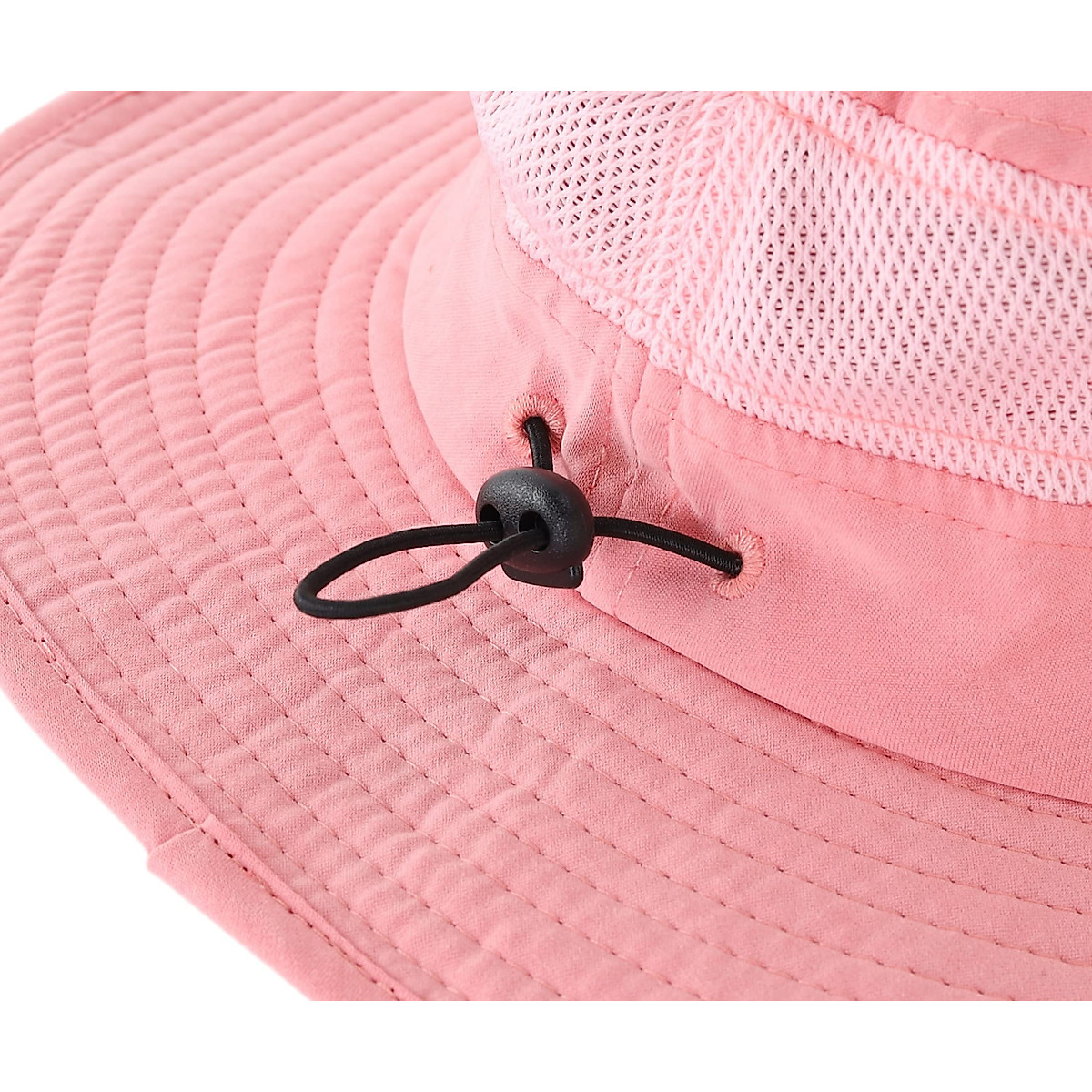 Connectyle Little Girls Sun Hat UV Protection Beach Hat for Toddler Girls Breathable Bucket Hat for Summer UPF 50+ Baby Pink