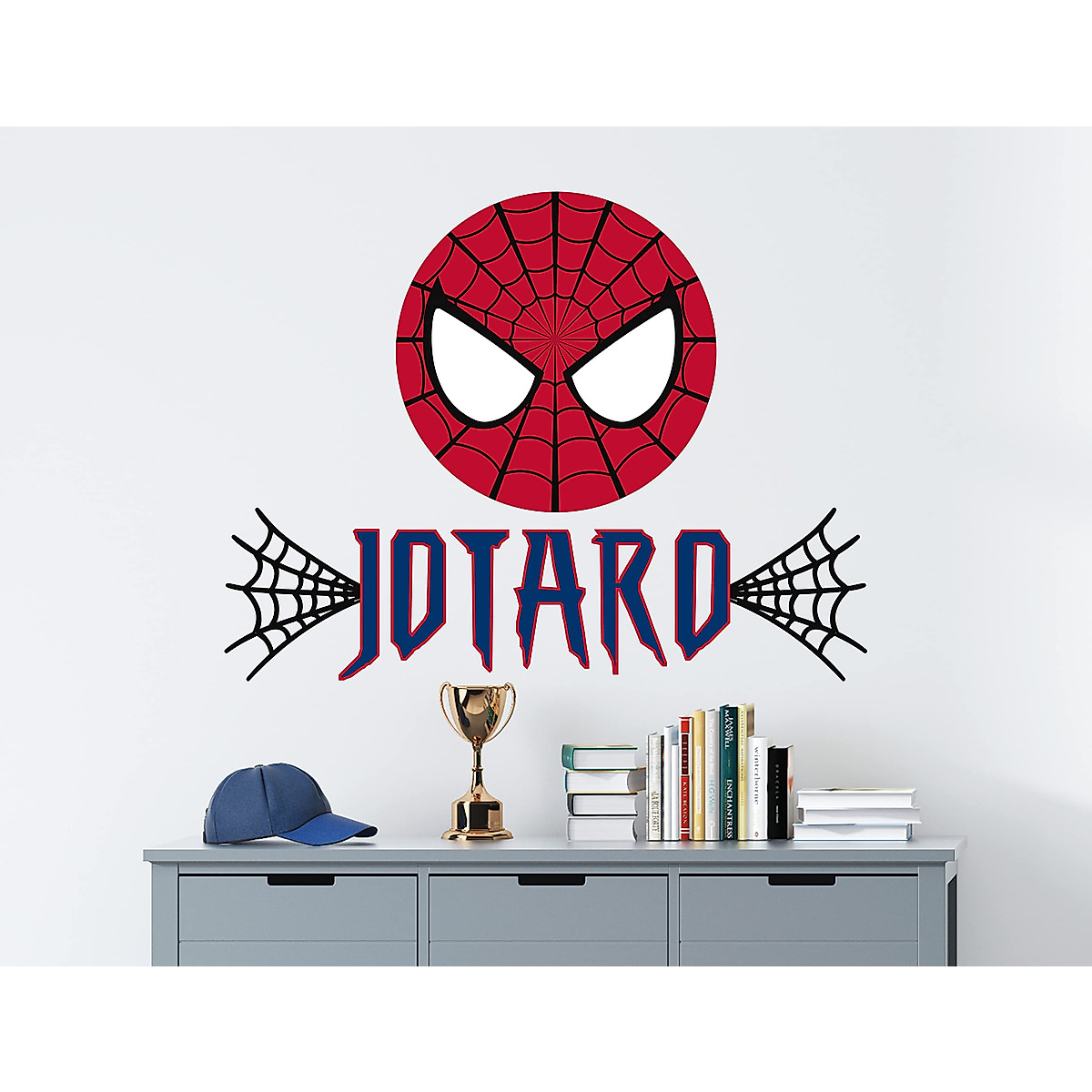 Kyle Cornhole Spider Nursery Wall Decal - Name Letters for Wall Decor - Superheroe Personalized Name Stickers - Custom Vinyl Lettering - Kids Name Decals for Boys KA1509, Green