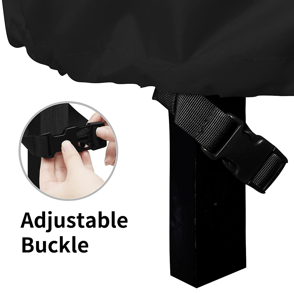 Easy-Going Outdoor Fire Pit Cover Square 40" Lx40 Wx24 H, Durable Outdoor Gas Firepit Cover, Waterproof and Weatherproof Cover for Fire Pit, Black