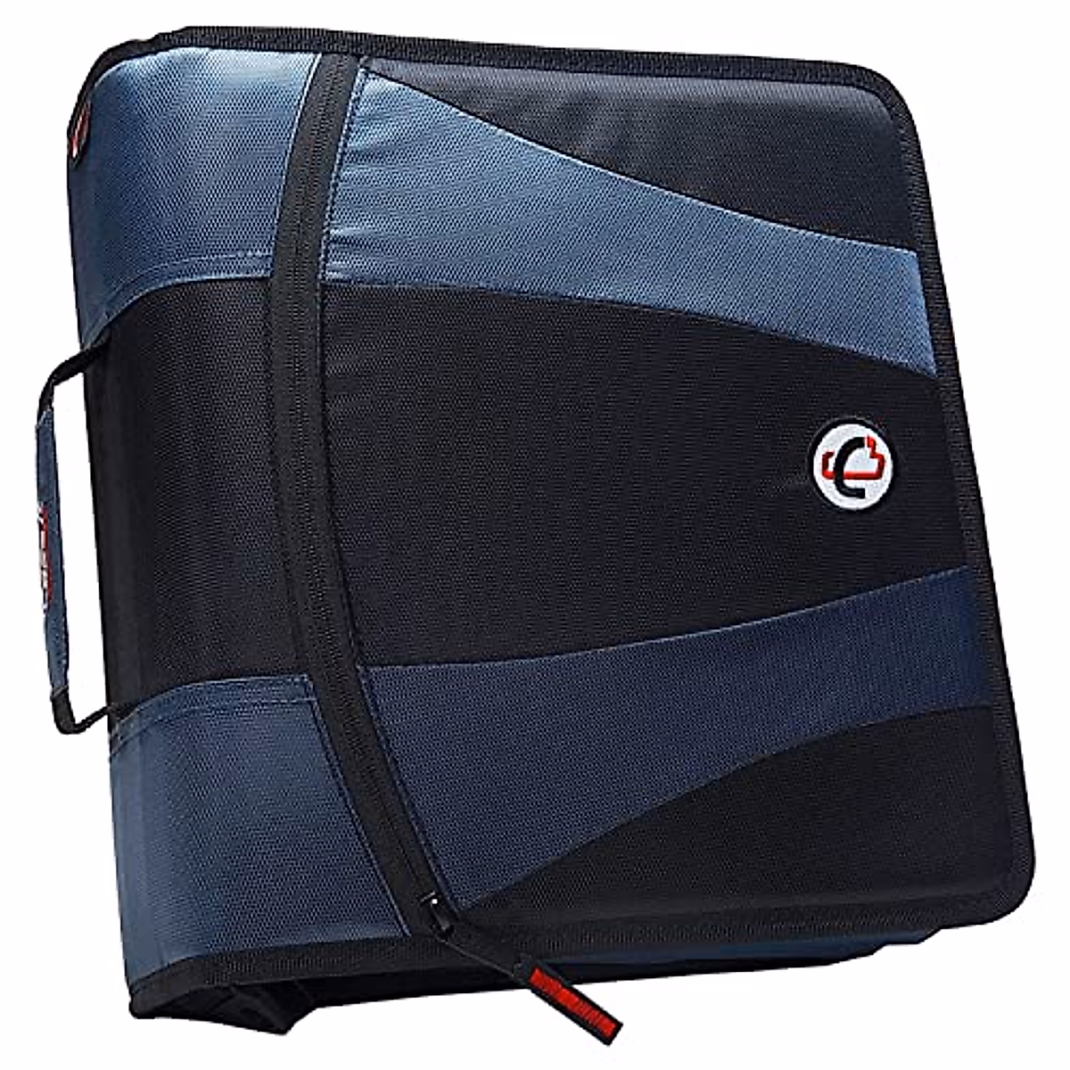 Case-it The Dual 2.0 Zipper Binder - Two 2 Inch D-Rings - 5 Subject File Folder - Multiple Pockets - 800 Sheet Capacity - Comes with Shoulder Strap - Black Dual-301