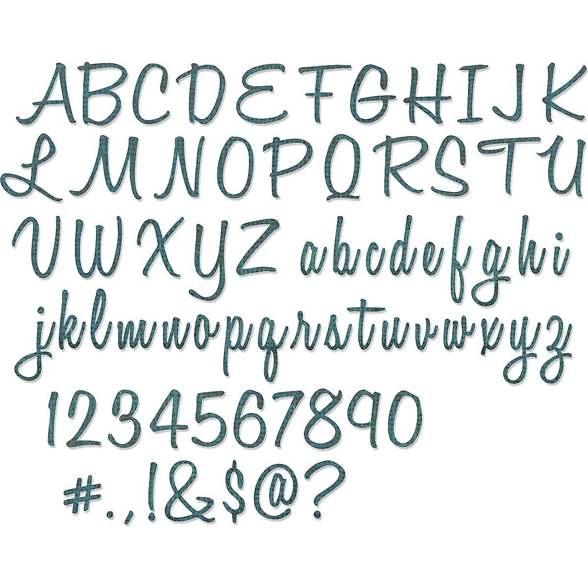 Sizzix Thinlits Die Set , Alphanumeric, Upper & Lowercase by Tim Holtz, 69 Pack, Multiple Sizes, Blue
