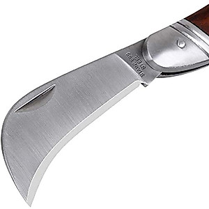 Grafting Knife/Bud Shoot Knife/Pruning Knife/Portable Orchard Stainless Steel Straight Blade and Hawk Blade(Single-Edged Knife)