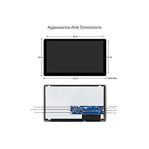 waveshare 15.6inch Capacitive Touch Screen LCD Compatible with Raspberry Pi 4B/3B+/3A+/2B/B+/A+/Zero/Zero W/WH/Zero 2W CM3+/4 1920×1080 Resolution HDMI IPS Supports Jetson Nano/Windows