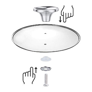 Especo Dutch Oven knob Handle Stainless Steel Replacement Handle for Many Kinds of lids with 6mm mounting Holes, for STAUB,Tramontina,Cuisinart, Le Creuset, Lodge, and Other Heavy Dutch Oven