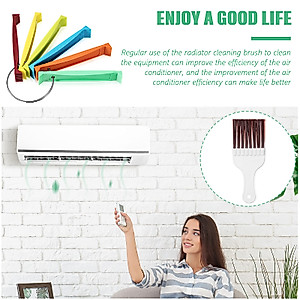 Fcr6 Fin Comb Plastic Colored Fin Coil Comb Straightener Condenser Coil Fin Comb and Air Conditioner Condenser Brush for Evaporator Condenser Coil, 6 Fin Comb on a Ring Handle 12 Different Fin Spacing