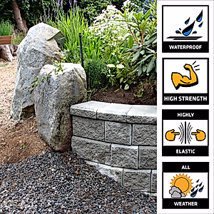 Sika Sikabond - Hardscape Adhesive - Gray - Durable and Flexible Outdoor Adhesive - for Landscape Projects - Exterior use - 10.1 fl oz