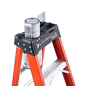 Louisville Ladder 8-Foot Fiberglass Step Ladder, 375-Pound Load Capacity, Type IAA, FS1408HD