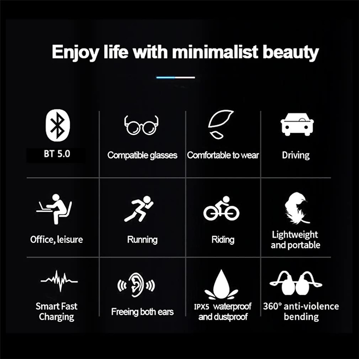 Bone Conduction Sports Gaming Headset Bluetooth 5.0 Wireless Stereo Open-Ear Headphones with Noise-Canceling Boom Microphone, for Running Hiking Home Office Conference Calls,Pink