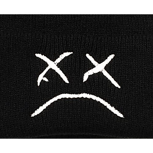 45°LOOKUP CEED Fashion Autumn Winter Warm Beanie Hats Embroidery Cotton Caps Men Women Knitted Hip Hop Hats (US, Alpha, One Size, Black)