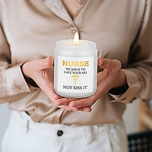 Nurse Gifts for Women, Funny Nurses Week Gifts for Friends Coworker, Nurse Appreciation Gifts, RN Nursing Gifts, Birthday Retirement Nursing School Graduation Gifts - Lavender Scented Candles