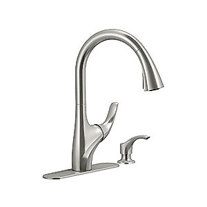 Kohler K-R18594-SD-VS Trielle Kitchen Sink Faucet, Vibrant Stainless