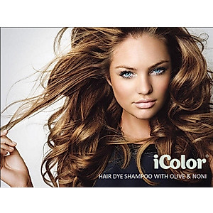 iColor Hair Dye Shampoo Light Brown 30ml per sachet (1.014 ounces) x 10 pcs in a box, shampoo-in hair color, dye, light brown hair in 20-30 minutes, DYI, convenient, easy to use