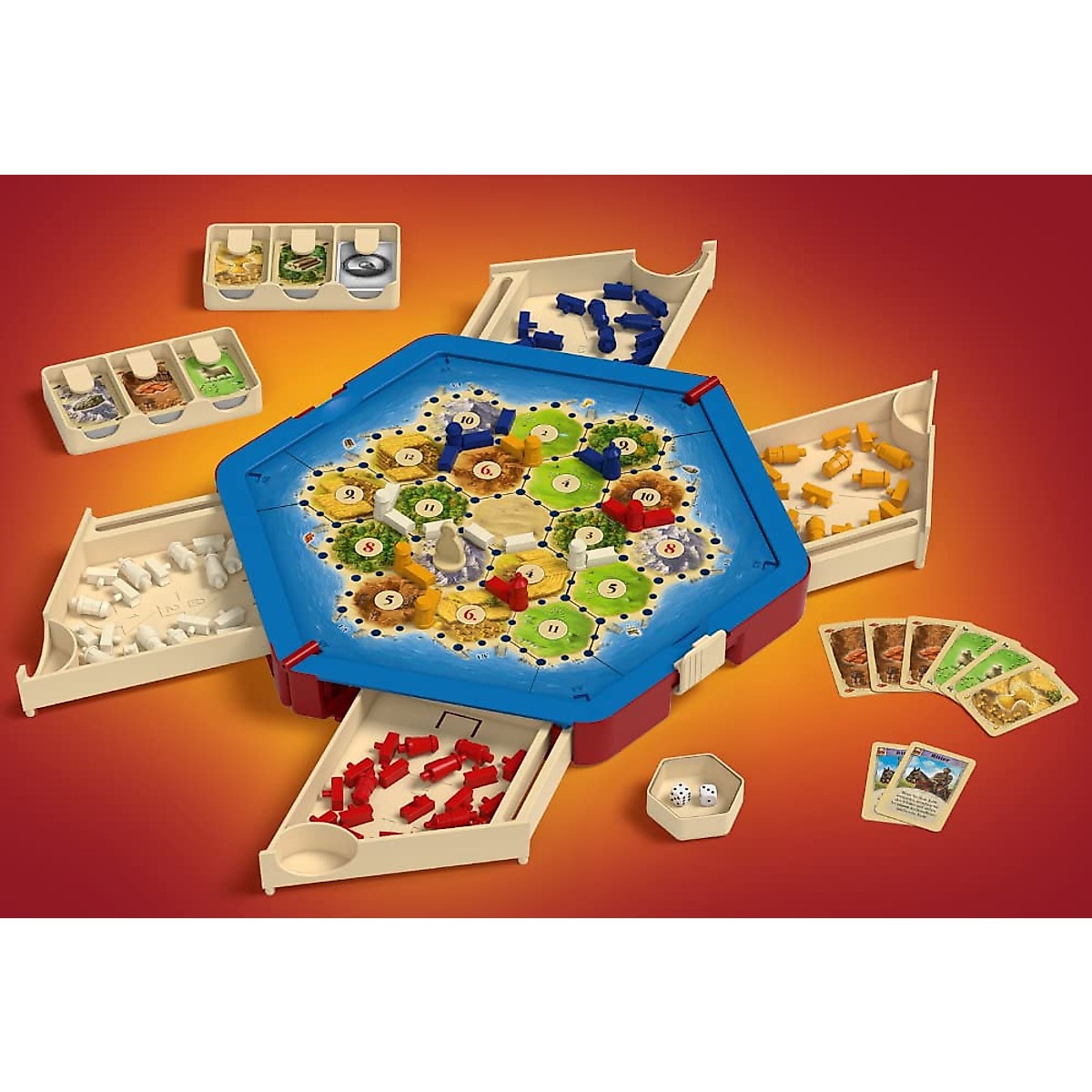 CATAN Traveler COMPACT EDITION Board Game - Settle, Trade, and Build on the Go! Strategy Game, Family Game for Kids and Adults, Ages 10+, 2-4 Players, 60 Minute Playtime, Made by CATAN Studio